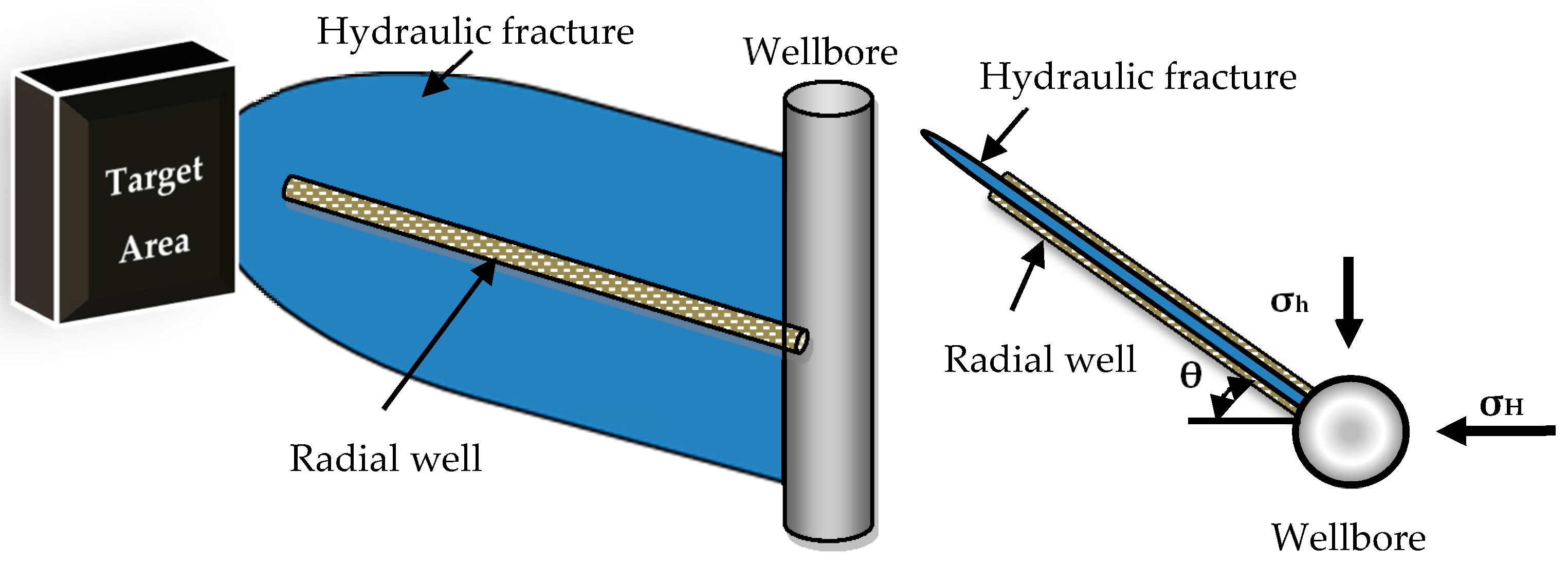 Numerical Simulation of Hydraulic Fracture Propagation Guided by Single Radial Boreholes