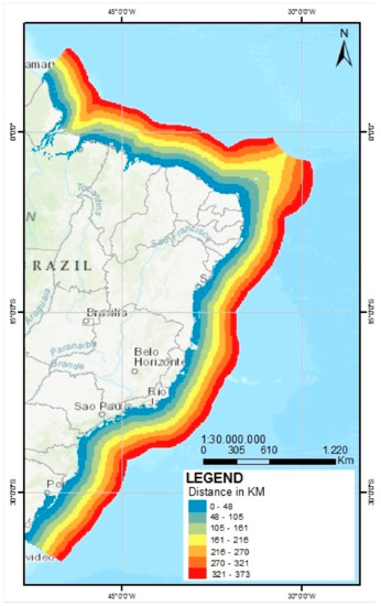 Assessment of Offshore Wind Power Potential along the Brazilian Coast