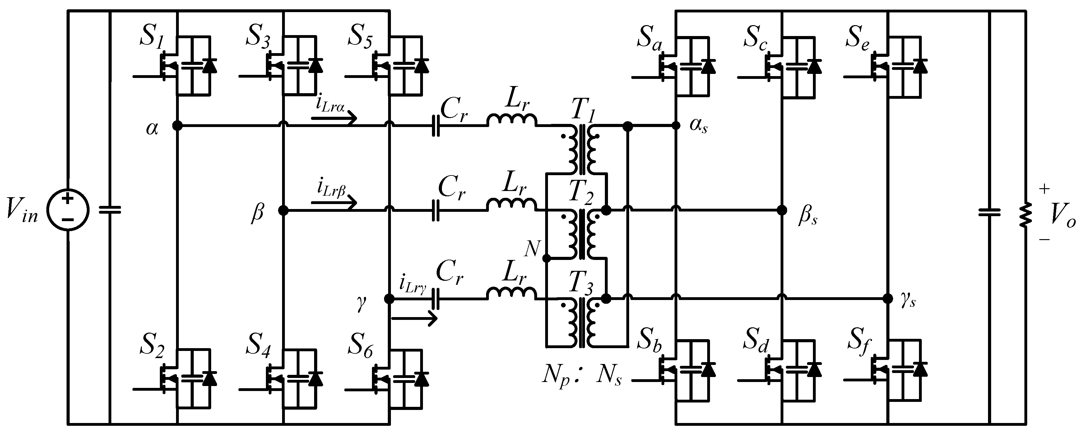 Current Sharing Control of an Interleaved Three-Phase Series-Resonant Converter with Phase Shift ...