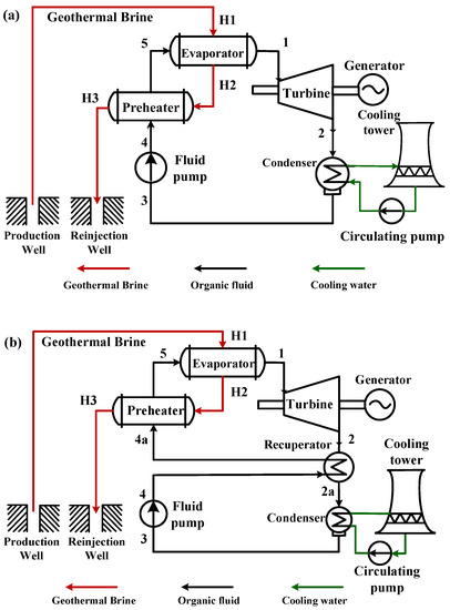 Energy and Exergy Analyses of Geothermal Organic Rankine Cycles Considering the Effect of Brine ...