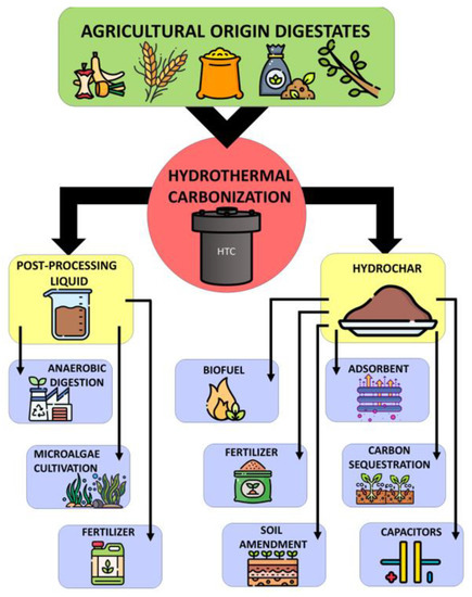Hydrothermal Carbonization of Digestate Produced in the Biogas Production Process