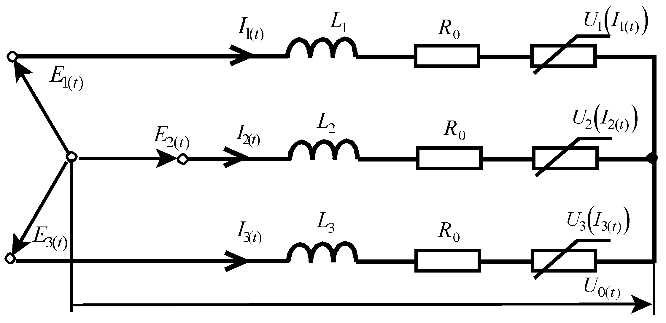 Characteristics and Parameters of a Three-Phase, Three-Wire Balanced Circuit with Non-Linear Load