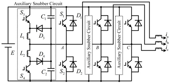 Research on a Three-Phase Soft-Switching Inverter Based on a Simple Auxiliary Snubber Circuit