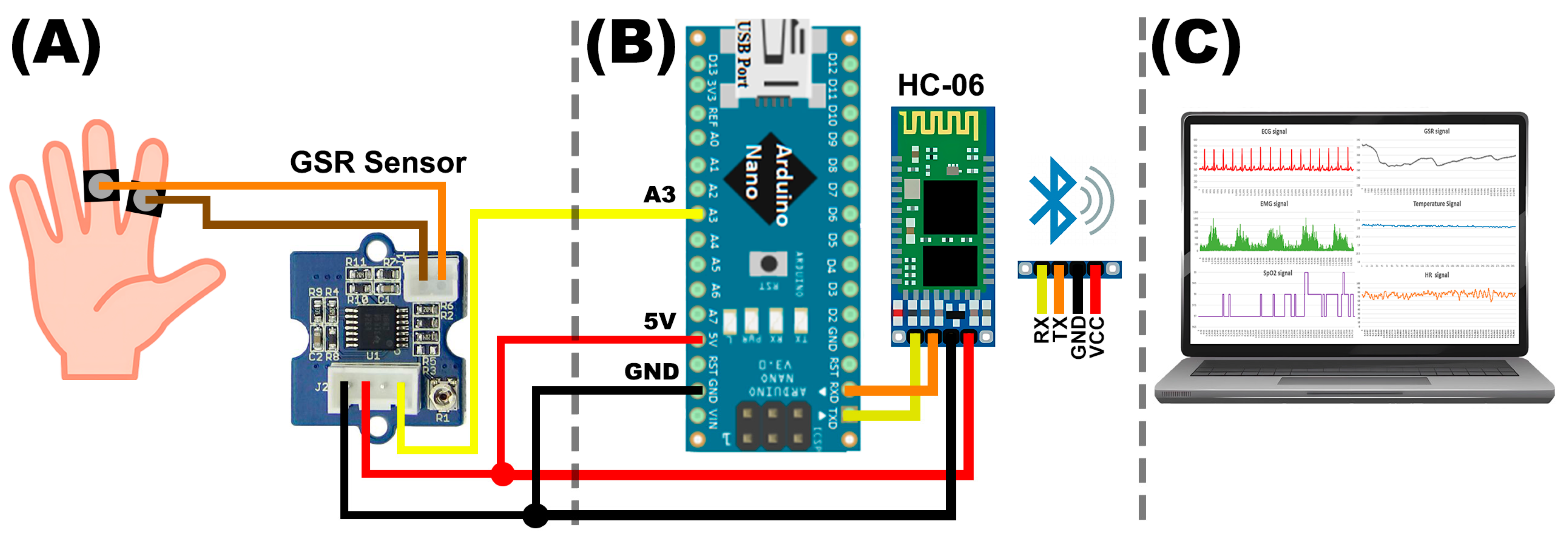 Development of a Low-Cost Interactive Prototype for Acquisition and Visualization of Biosignals