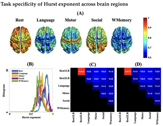 On the Spatial Distribution of Temporal Complexity in Resting State and Task Functional MRI