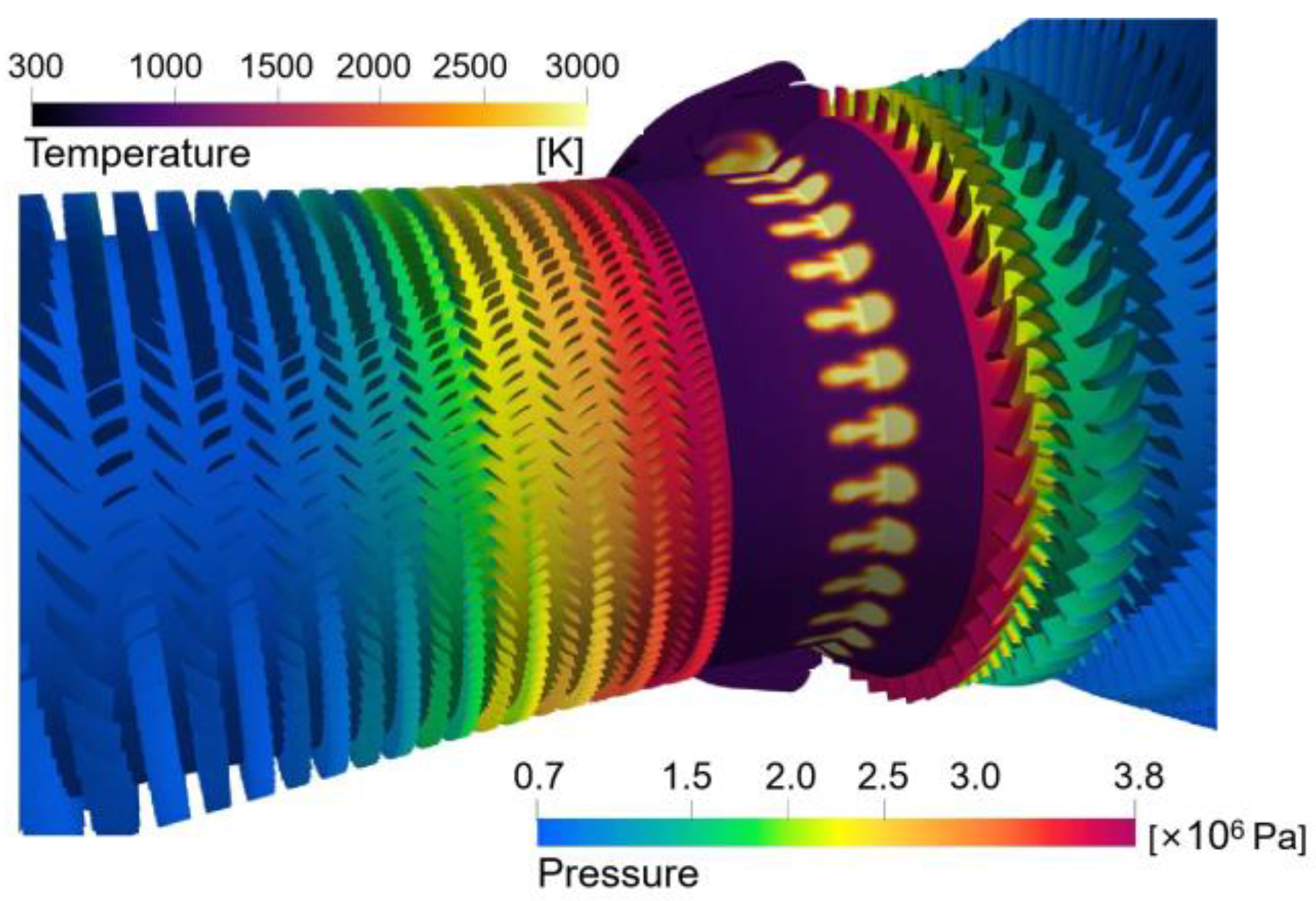 Large-Scale Simulation of Full Three-Dimensional Flow and Combustion of an Aero-Turbofan Engine ...