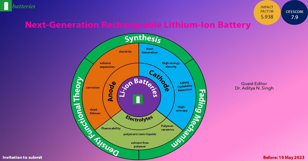 Batteries | Special Issue : Next-Generation Rechargeable Lithium-Ion ...