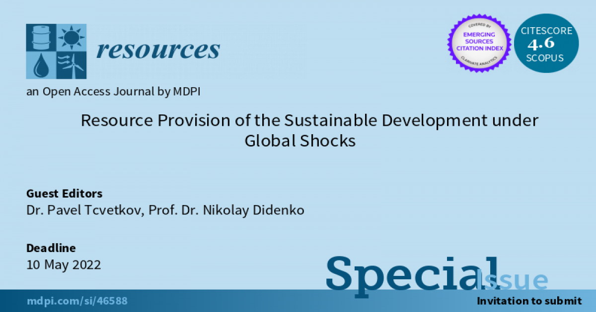 Resources | Special Issue : Resource Provision of the Sustainable ...