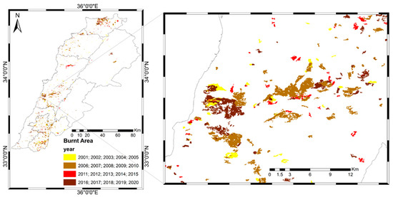 Fire Regime Analysis in Lebanon (2001–2020): Combining Remote Sensing ...