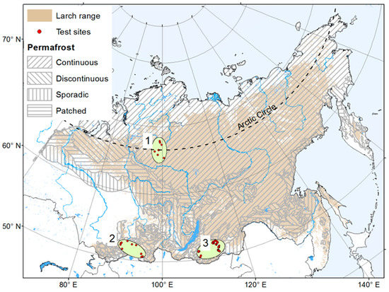 Wildfires in the Larch Range within Permafrost, Siberia