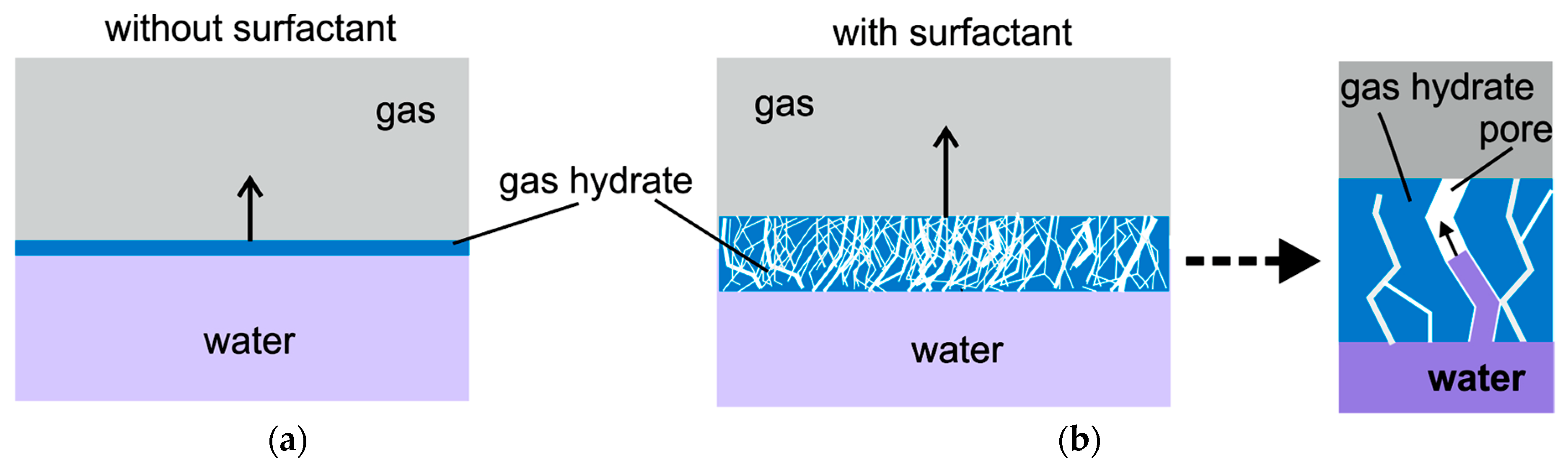 Effect of Surfactants on the Synthesis and Dissociation of Gas Hydrates