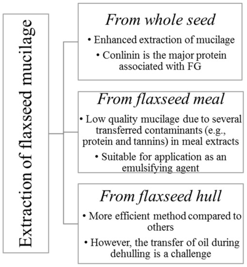 A Review of Extraction Techniques and Food Applications of Flaxseed Mucilage