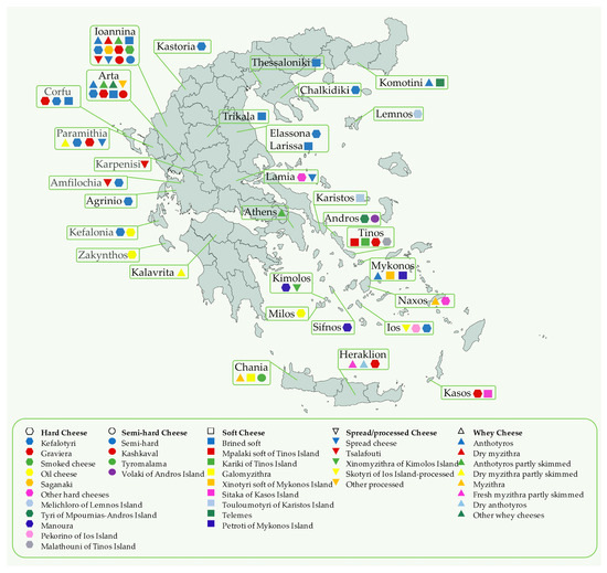 Compositional Differences of Greek Cheeses of Limited Production