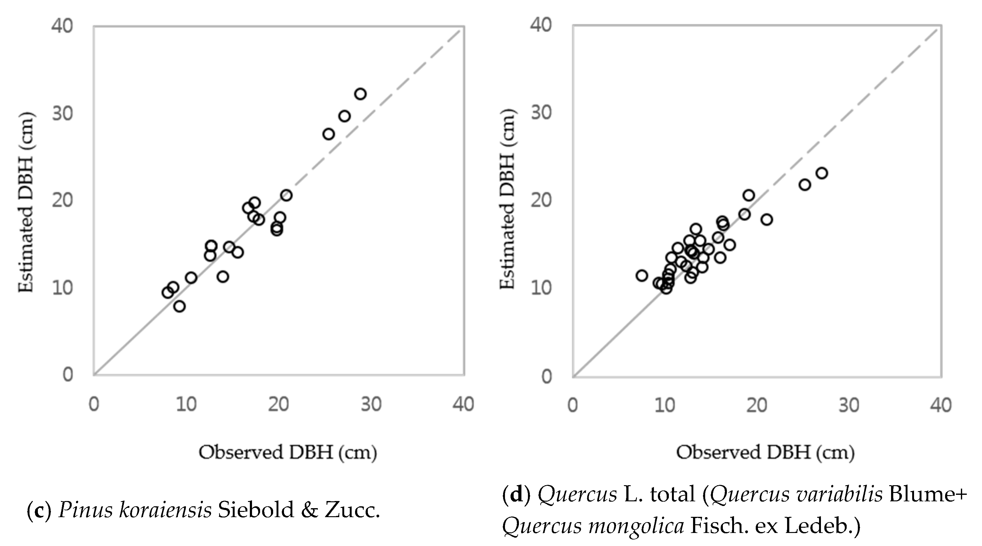 Development of an Integrated DBH Estimation Model Based on Stand and Climatic Conditions
