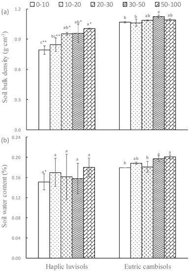 Changes in Soil C:N:P Stoichiometry and Microbial Structure along Soil Depth in Two Forest Soils