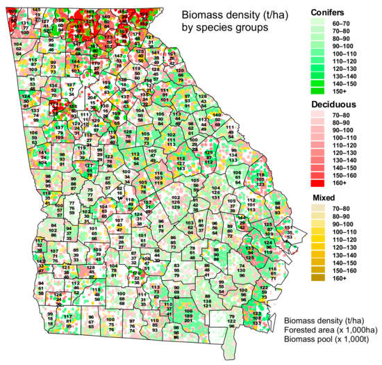 Estimating Biomass and Carbon Storage by Georgia Forest Types and ...
