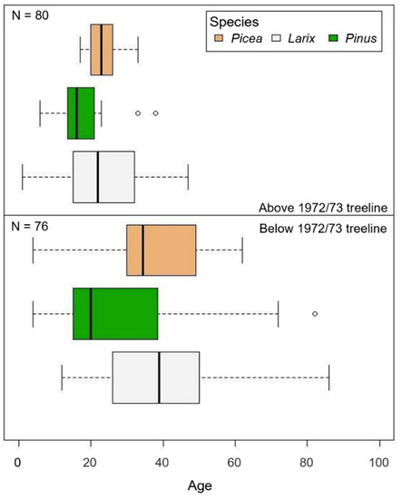 Evidence for 40 Years of Treeline Shift in a Central Alpine Valley