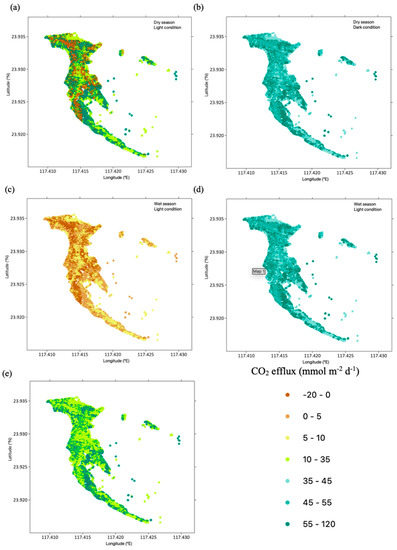 Sediment CO2 Flux from a Mangrove in Southern China: Is It Controlled by Spatiotemporal, Biotic ...