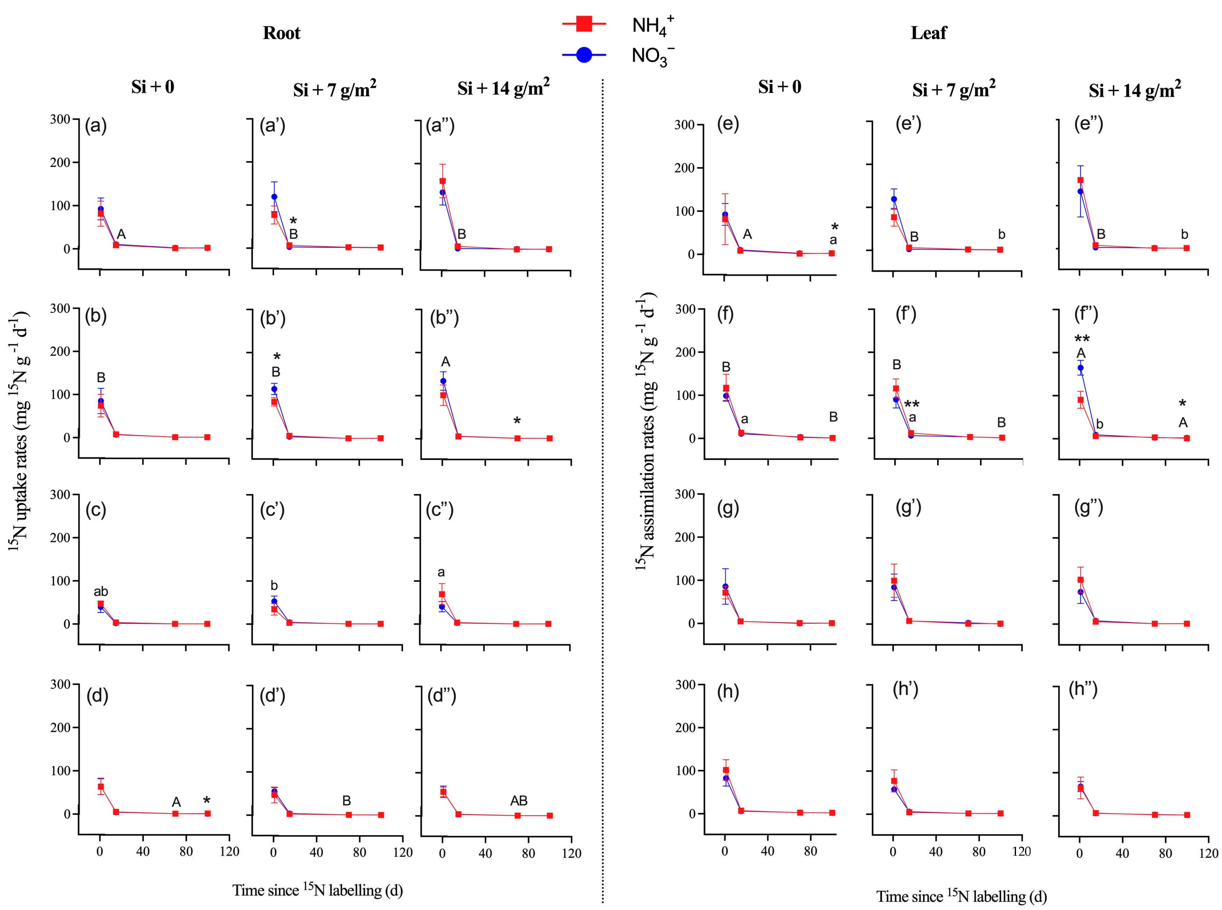 Si Supply Could Alter N Uptake and Assimilation of Saplings—A 15N ...