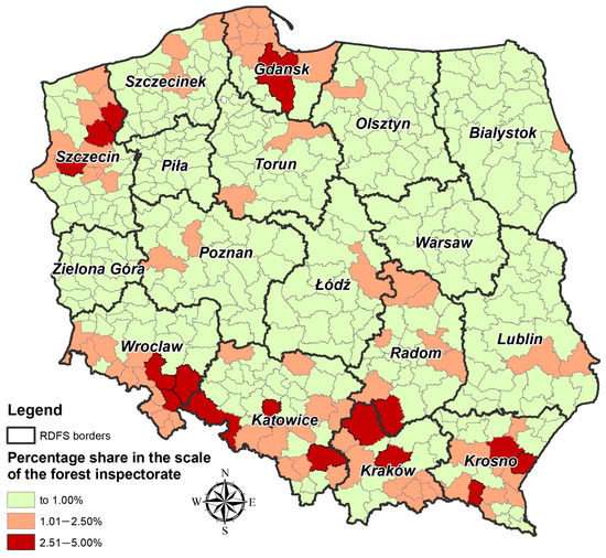 The Identification of the Abundance of European Larch Trees in Polish Forests