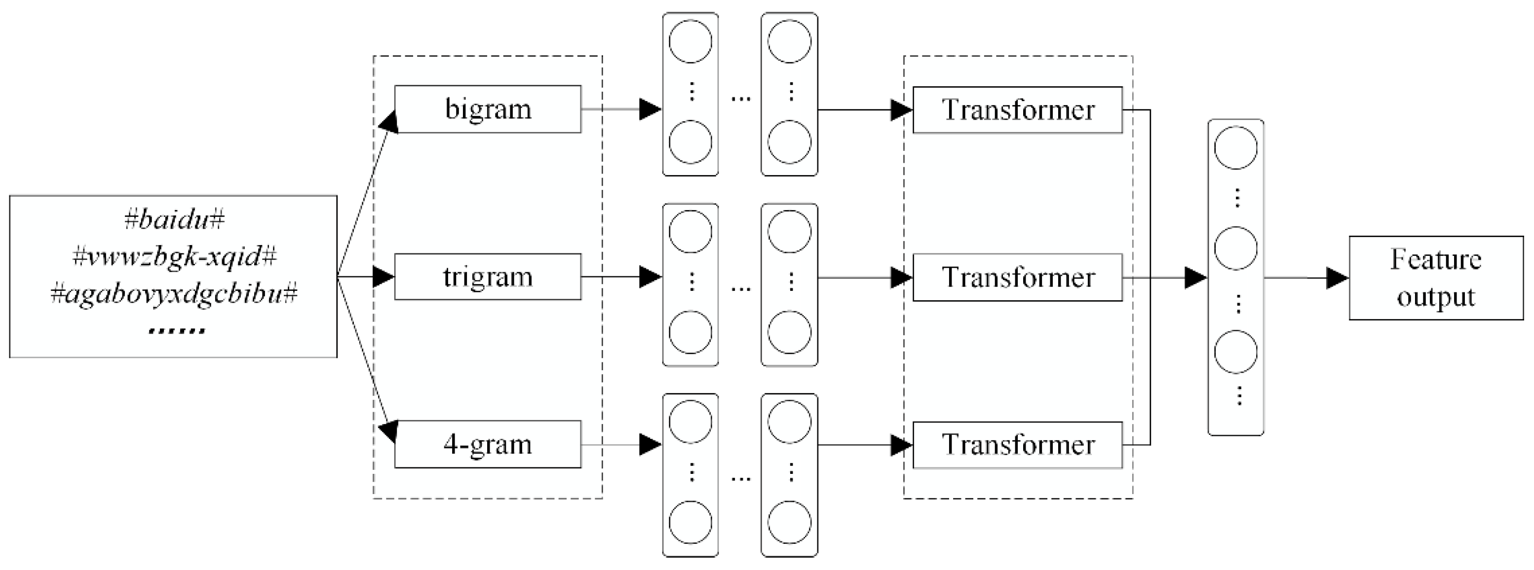 N-Trans: Parallel Detection Algorithm for DGA Domain Names