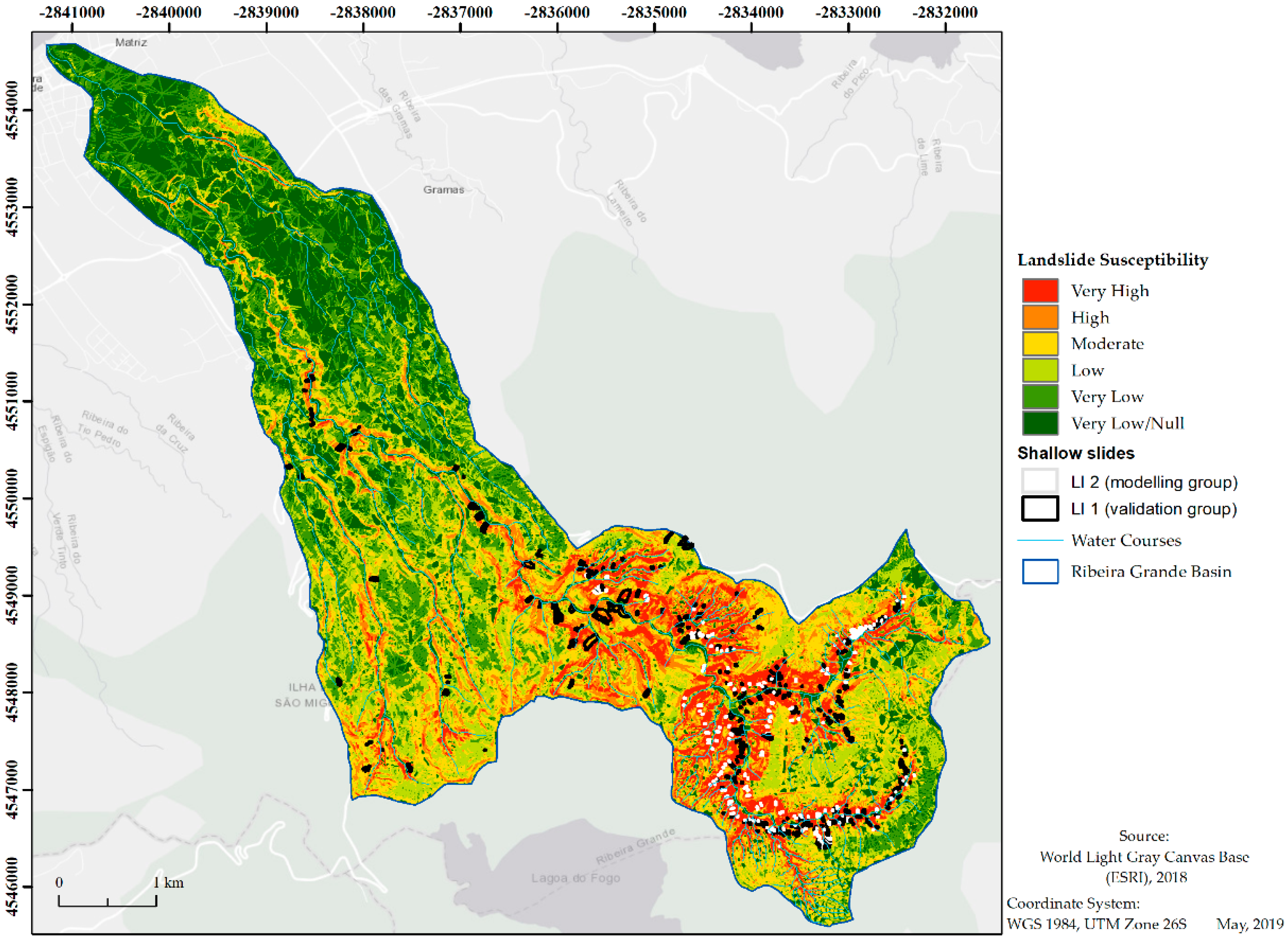 Landslide Susceptibility Assessment at the Basin Scale for Rainfall ...