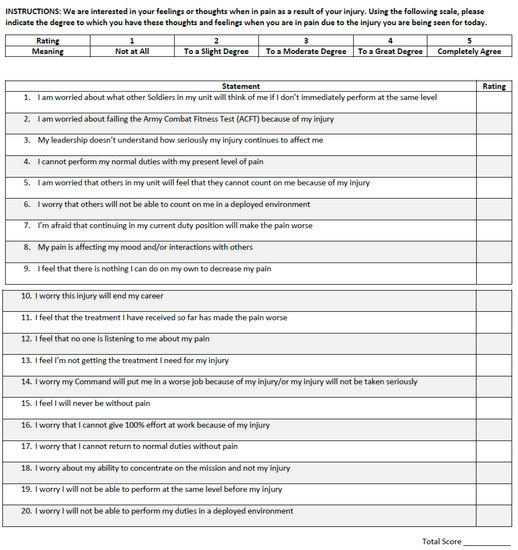 A Confirmatory Factor Analysis of the ‘Return to Duty Readiness ...