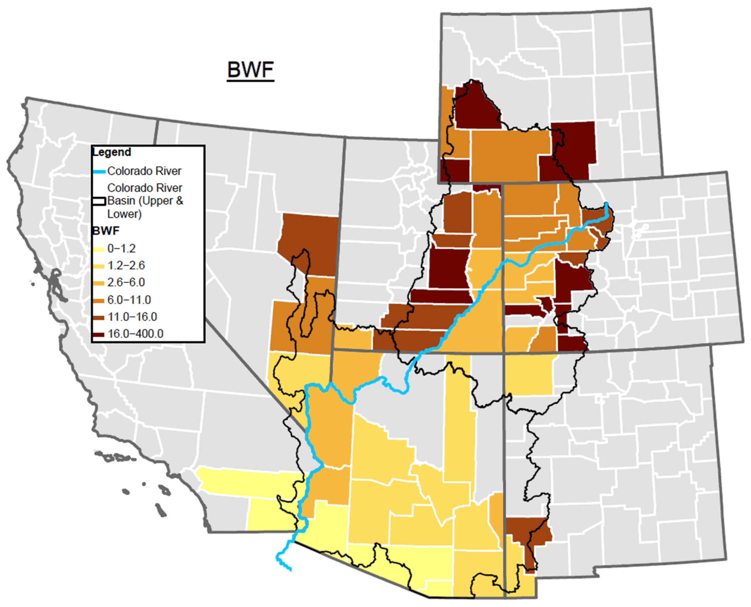 Agricultural Water Footprints and Productivity in the Colorado River Basin