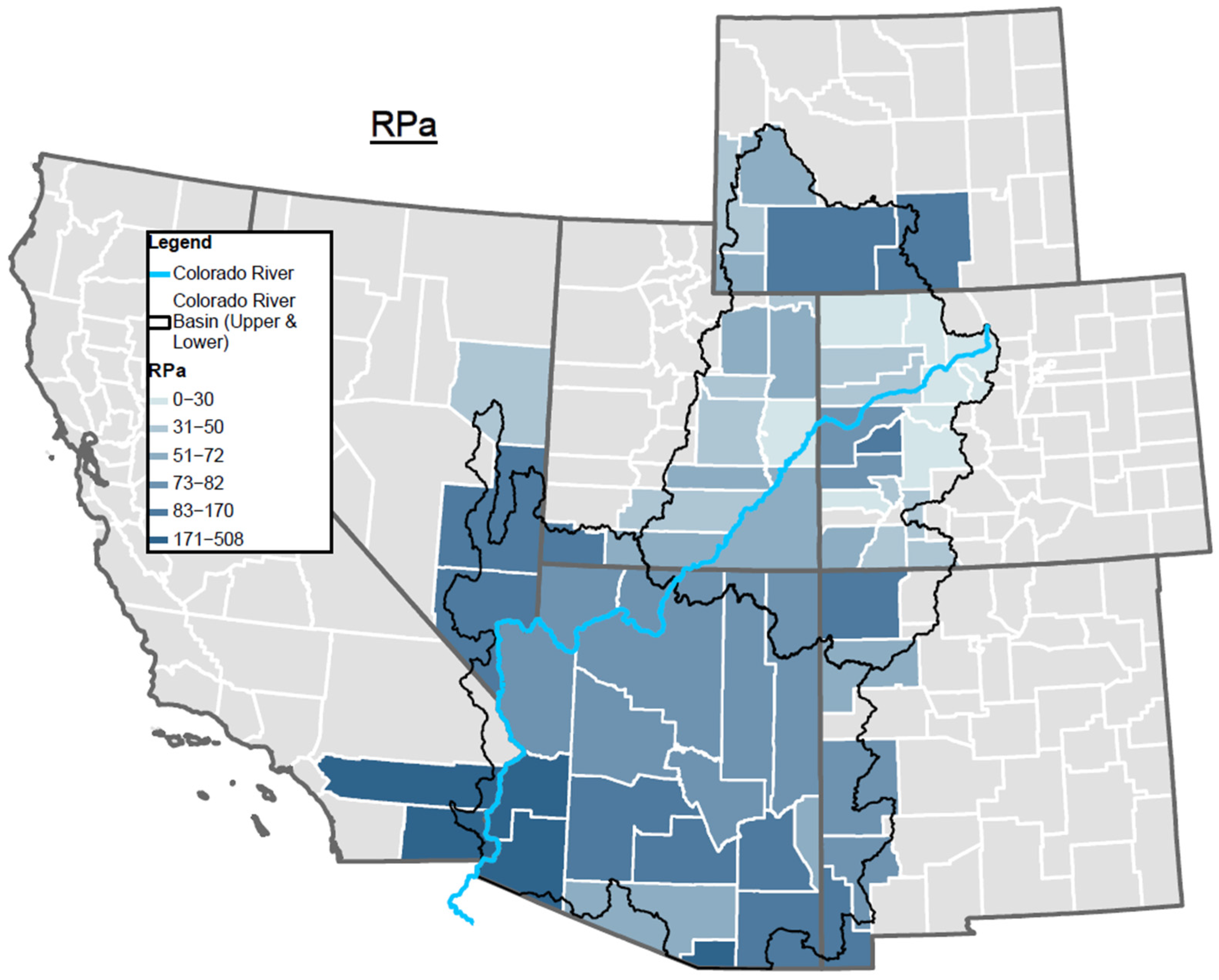 Agricultural Water Footprints and Productivity in the Colorado River Basin