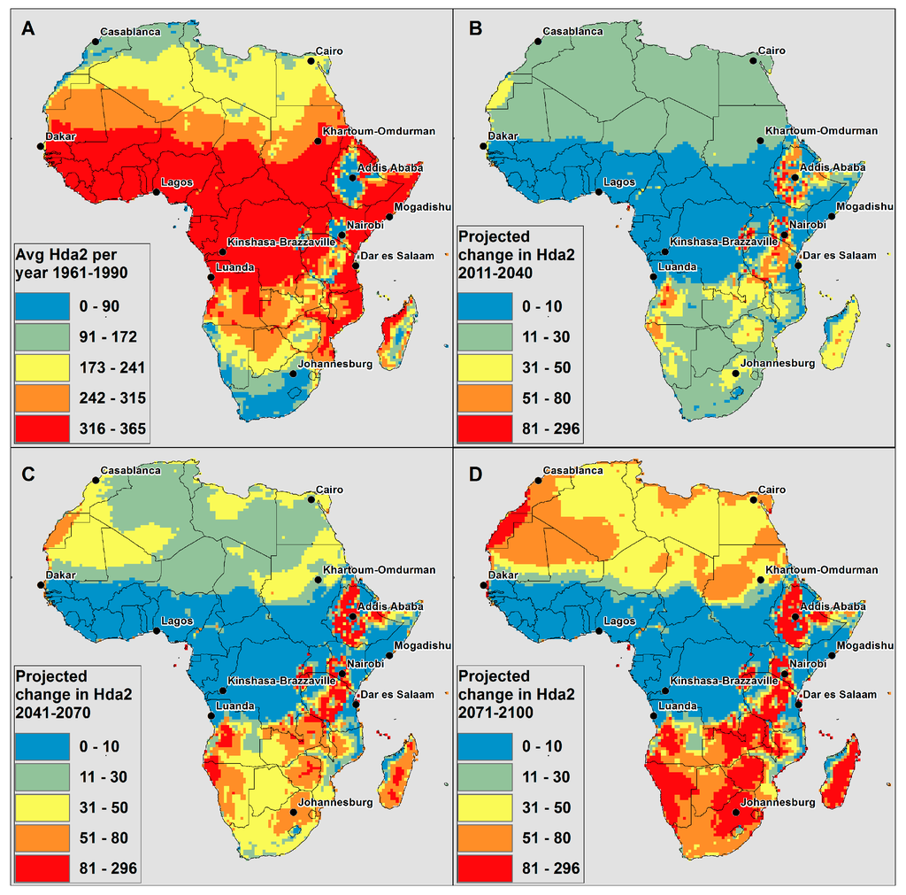 Regional Projections of Extreme Apparent Temperature Days in Africa and ...