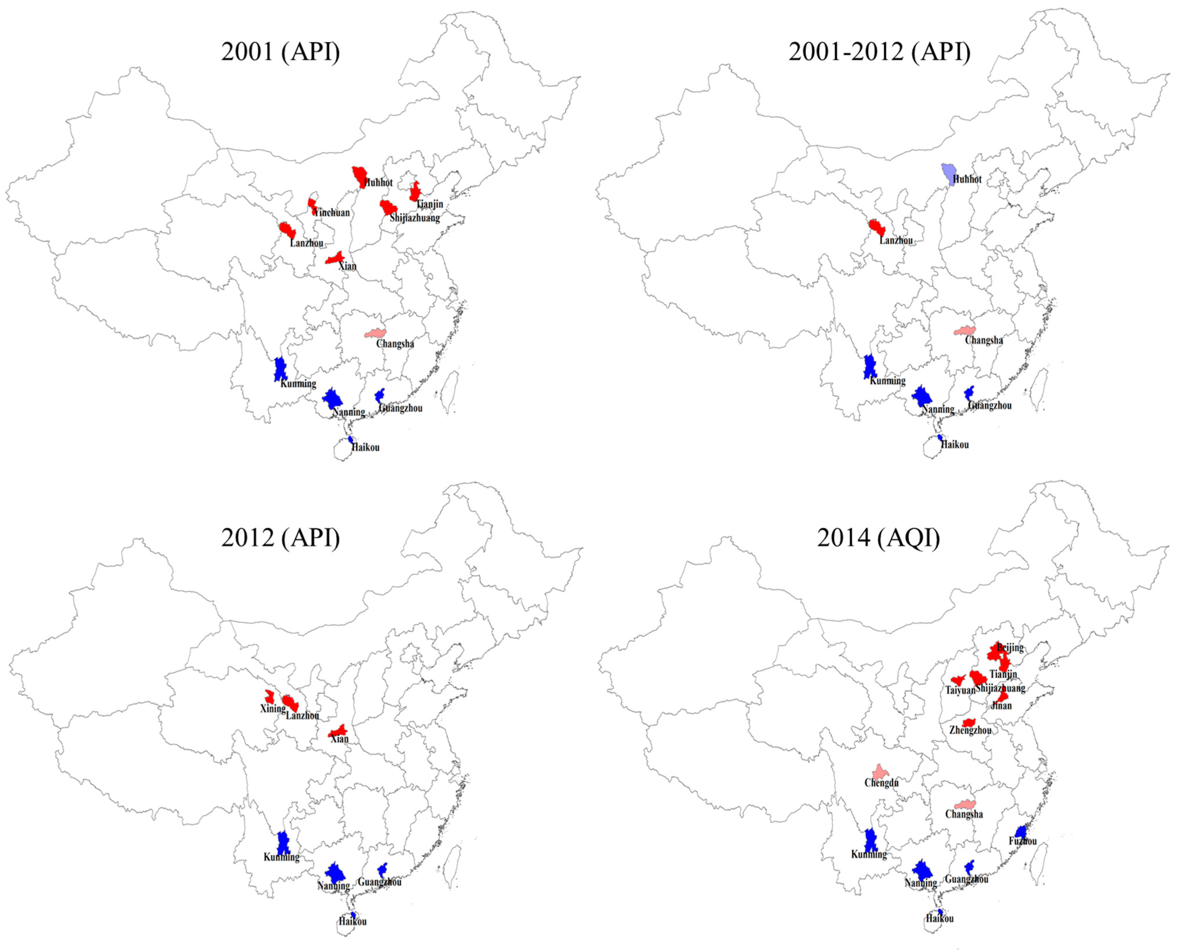 The Spatial-Temporal Characteristics of Air Pollution in China from ...