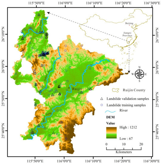 Zonation of Landslide Susceptibility in Ruijin, Jiangxi, China