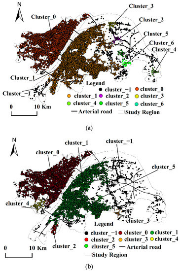 DBSCAN Spatial Clustering Analysis of Urban “Production–Living ...