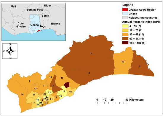 Distribution and Risk Factors of Malaria in the Greater Accra Region in ...