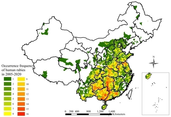 A Descriptive Analysis of Human Rabies in Mainland China, 2005–2020