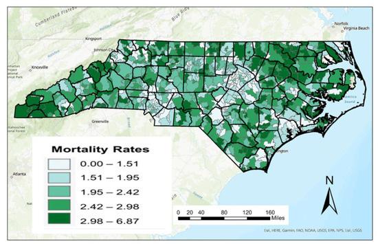Geospatial Associations between Female Breast Cancer Mortality Rates ...