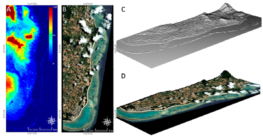 Mapping VHR Water Depth, Seabed and Land Cover Using Google Earth Data