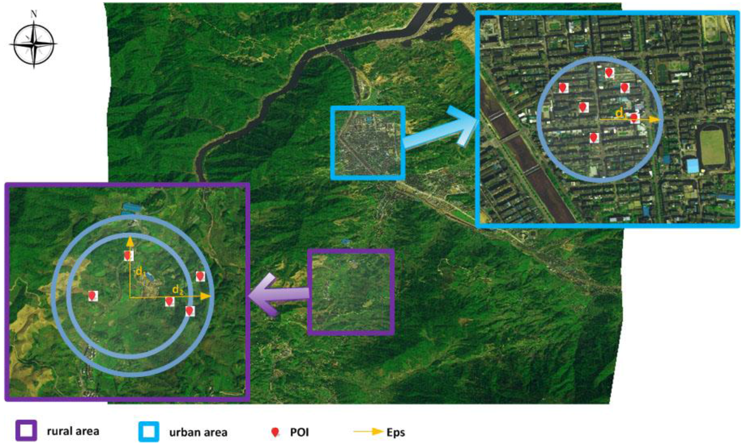 Density-Based Clustering with Geographical Background Constraints Using a Semantic Expression Model