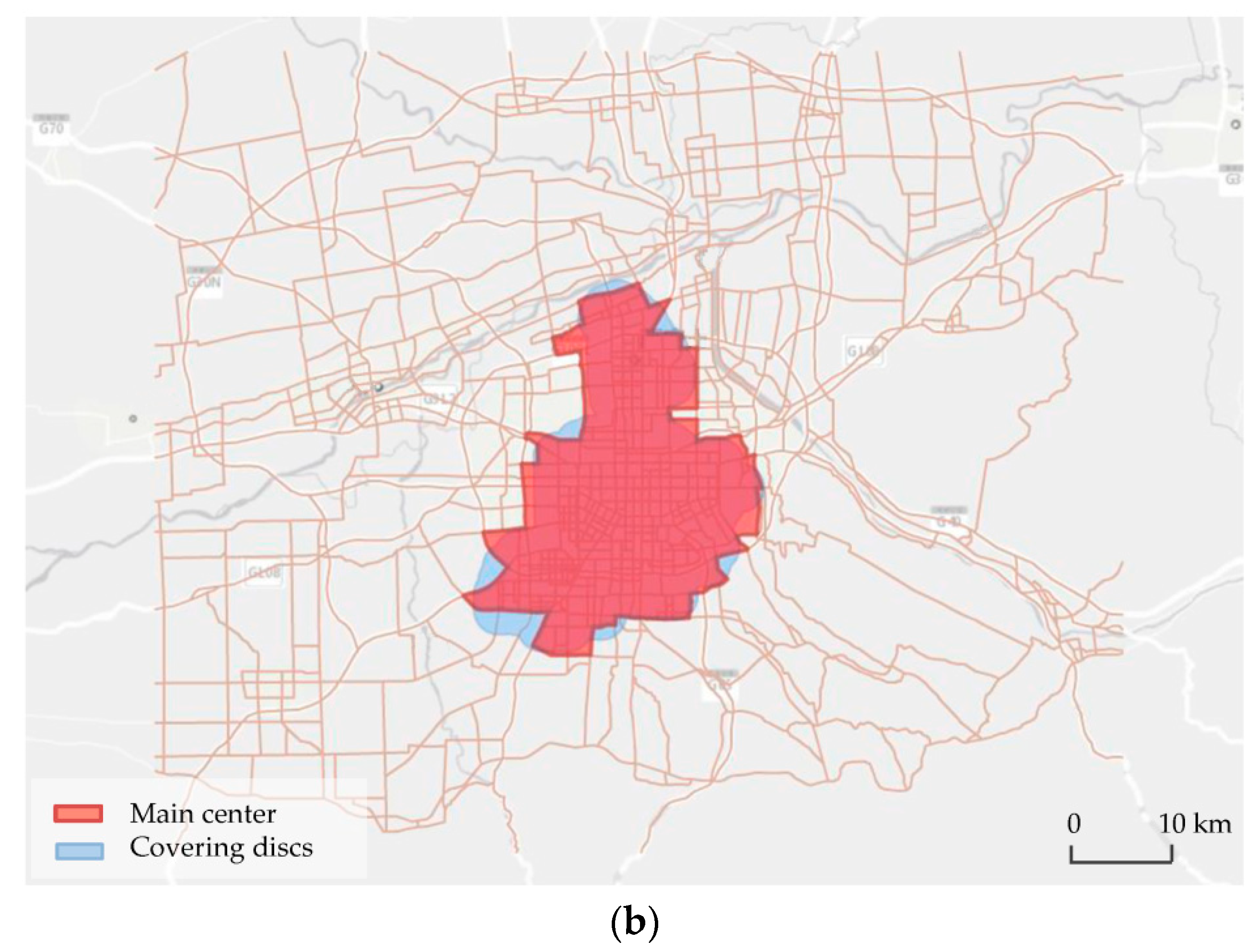 Extracting Main Center Pattern From Road Networks Using Density Based Clustering With Fuzzy