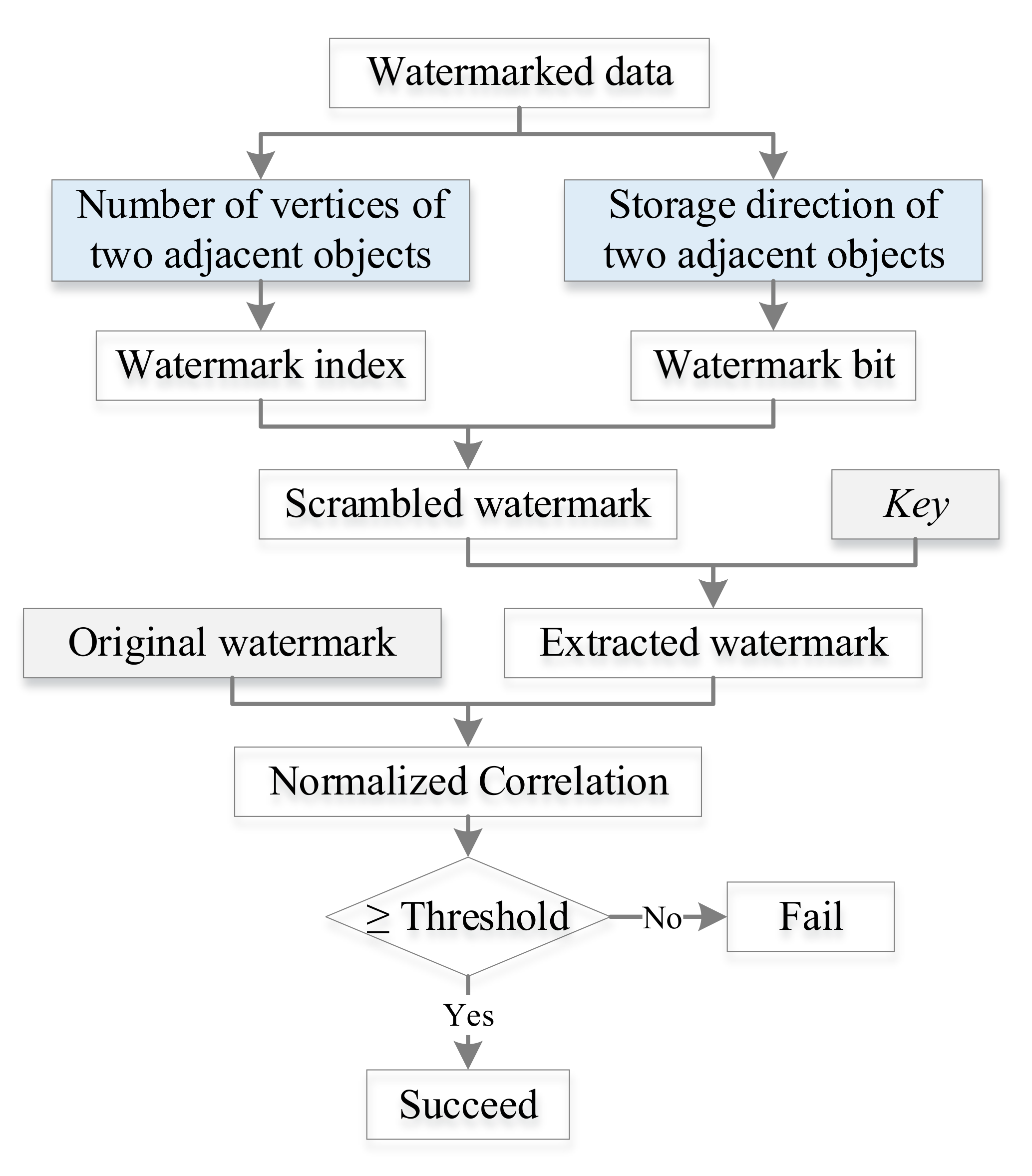Blind Digital Watermarking Algorithm against Projection Transformation ...