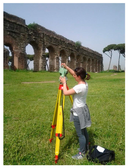Roman Aqueduct Flow Estimation Using Geomatic Measurement