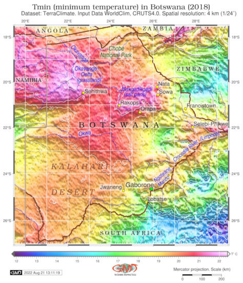 Mapping Climate Parameters over the Territory of Botswana Using GMT and ...