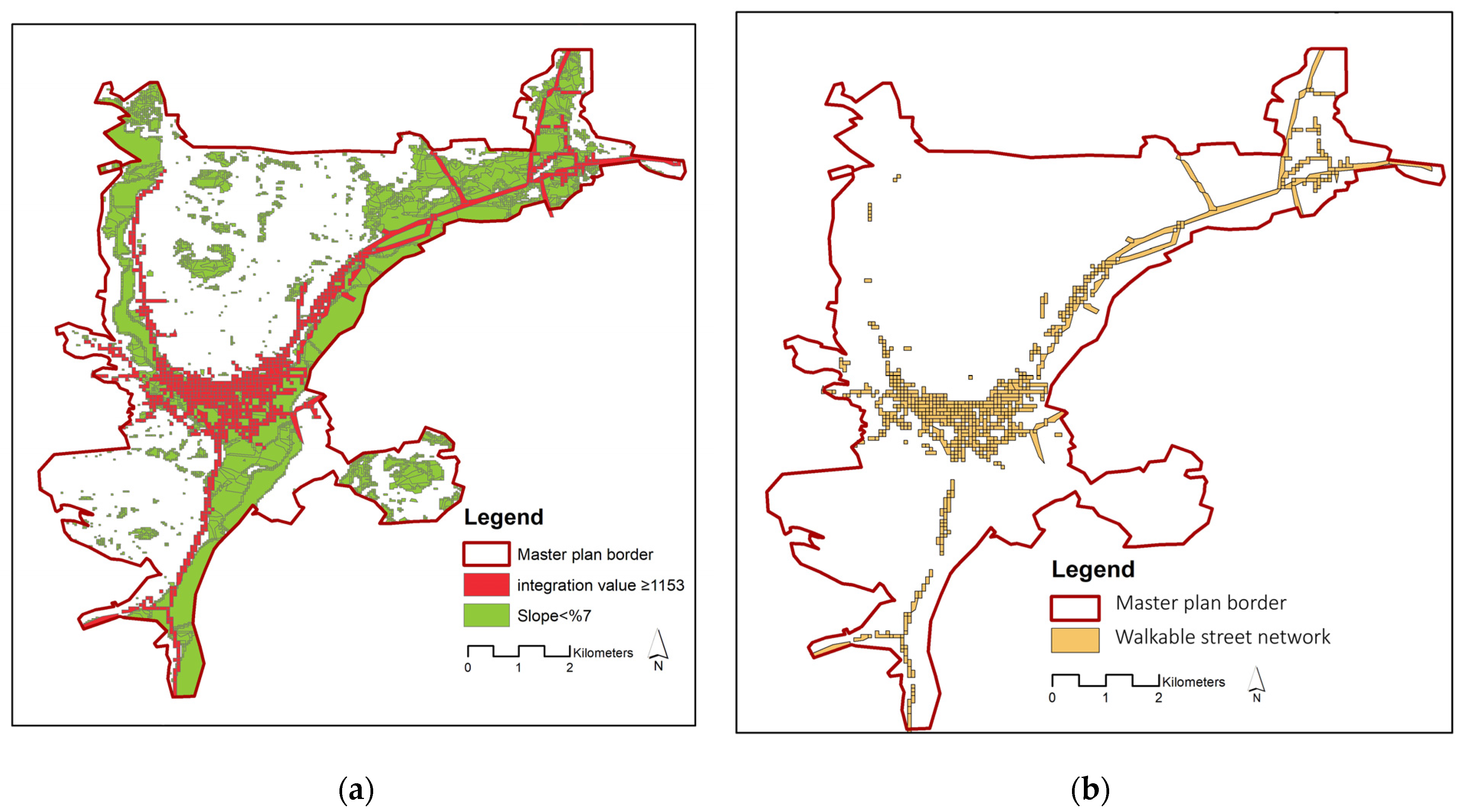 Analysis of Walkable Street Networks by Using the Space Syntax and GIS ...