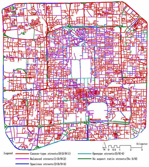 Quantifying the Spatial Ratio of Streets in Beijing Based on Street ...