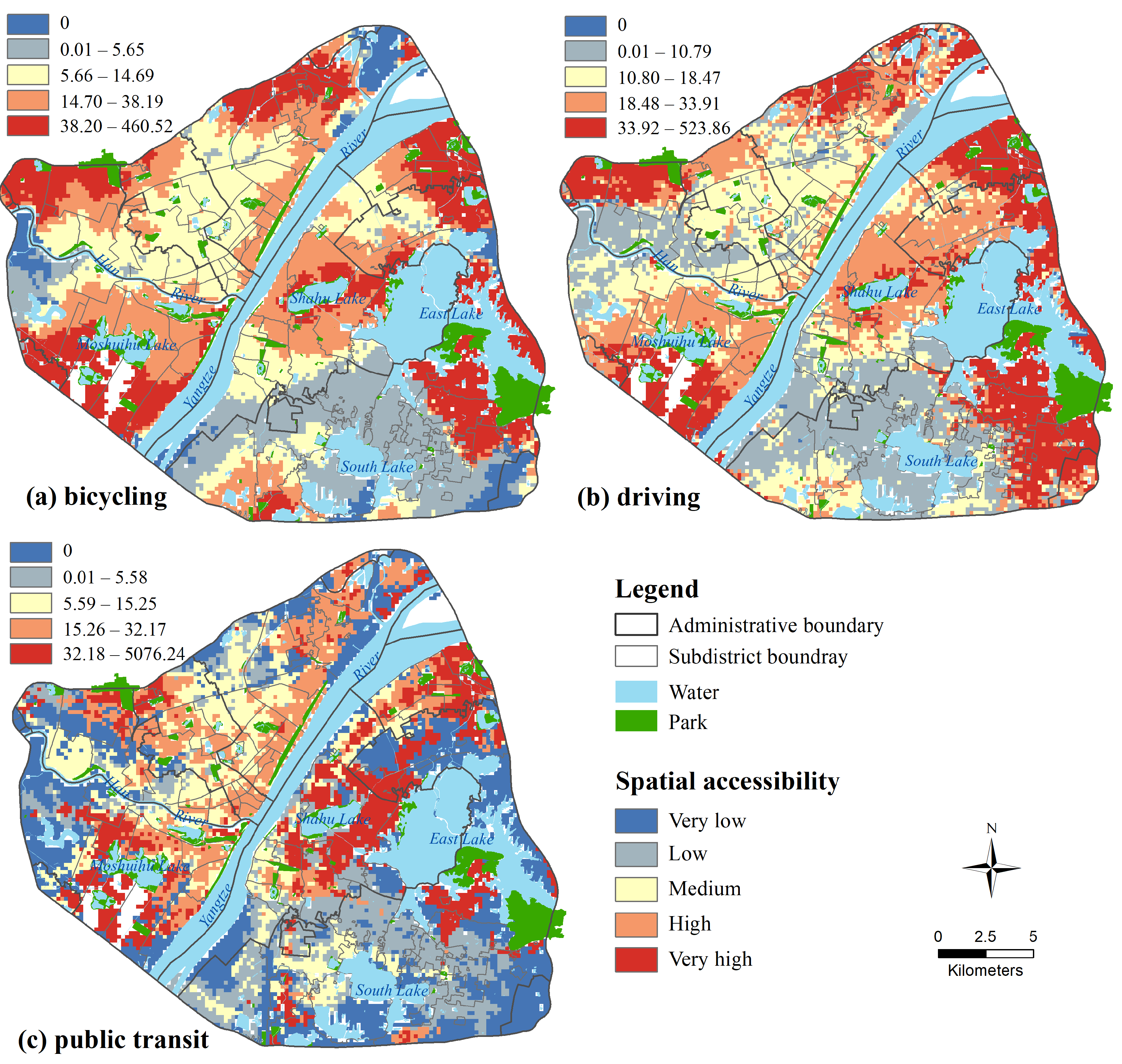 Measuring the Spatial Accessibility of Parks in Wuhan, China, Using a Comprehensive Multimodal ...