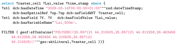 An Ontology Based Framework For Geospatial Integration And Querying Of Raster Data Cube Using