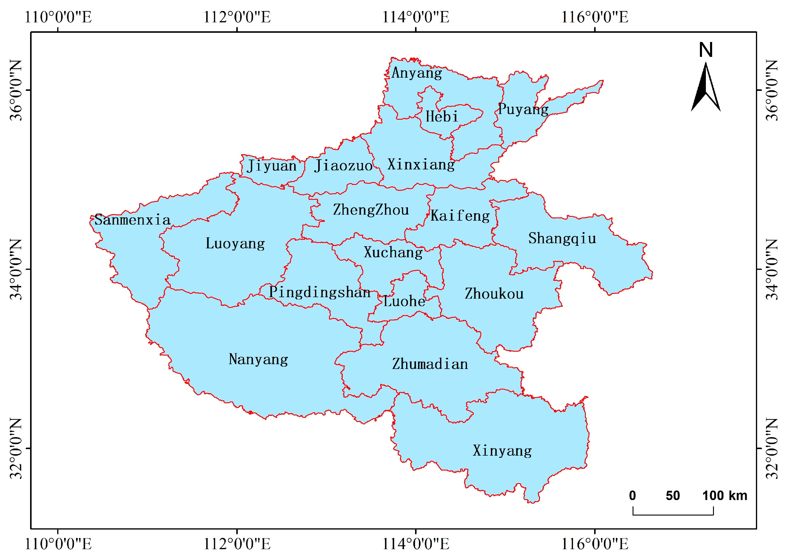 Spatiotemporal Distribution of Inscription Sites in Henan Province