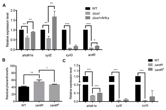 The LuxI/LuxR-Type Quorum Sensing System Regulates Degradation of ...