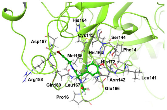 Virtual Alanine Scan of the Main Protease Active Site in Severe Acute ...