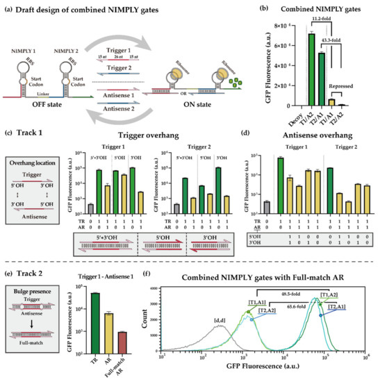 Cellular Computational Logic Using Toehold Switches